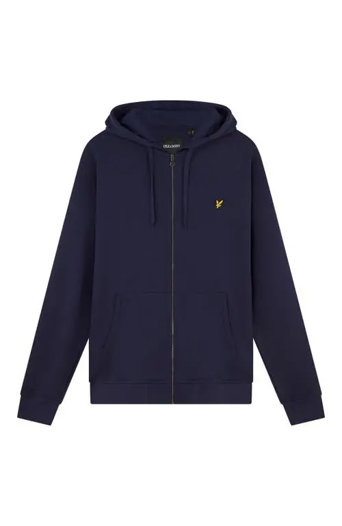 LYLE & SCOTT Cotton Zip Through Hoodie - Navy