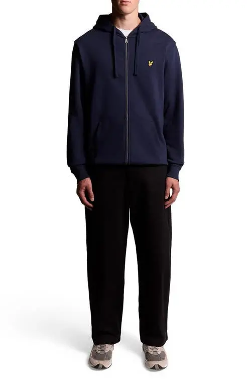 LYLE & SCOTT Cotton Zip Through Hoodie - Navy