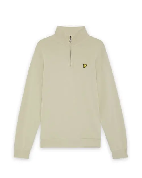 LYLE & SCOTT Loopback Quarter Zip Sweat - Grey Taupe