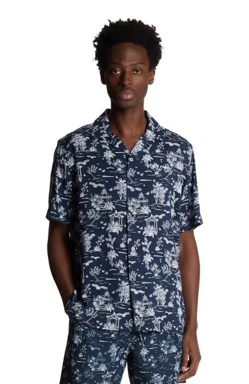 LYLE & SCOTT Botanical Garden Print Resort Shirt