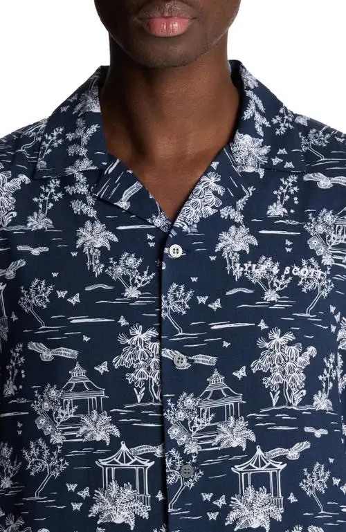 LYLE & SCOTT Botanical Garden Print Resort Shirt