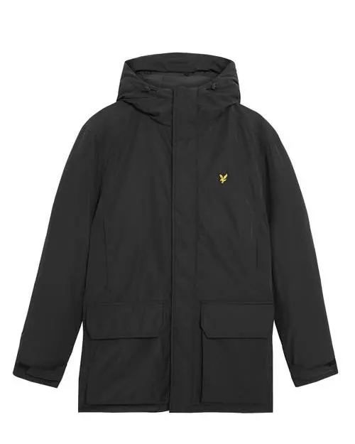 LYLE & SCOTT Long Sleeve Hooded Membrane Parka - Jet Black