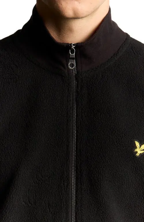 LYLE & SCOTT Long Sleeve Polar Fleece Track Jacket - Jet Black