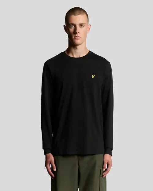 LYLE & SCOTT Plain Long Sleeve T-shirt - Jet Black