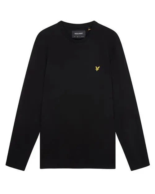 LYLE & SCOTT Plain Long Sleeve T-shirt - Jet Black