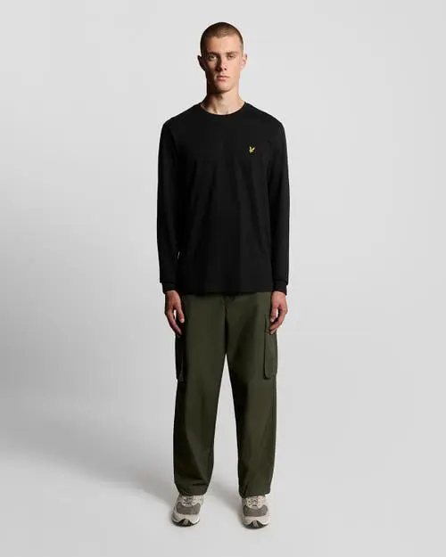 LYLE & SCOTT Plain Long Sleeve T-shirt - Jet Black
