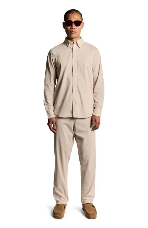 LYLE & SCOTT Long Sleeve Micro Corduroy Shirt - Putty