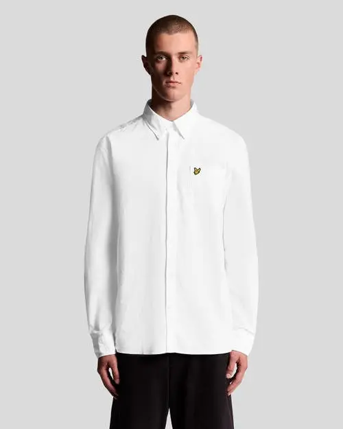 LYLE & SCOTT Plain Oxford Shirt - White