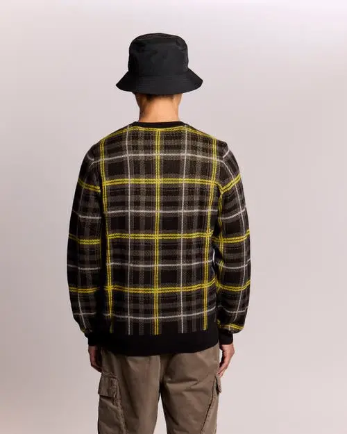 LYLE & SCOTT Ribbed Jacquard Tartan Crew Neck