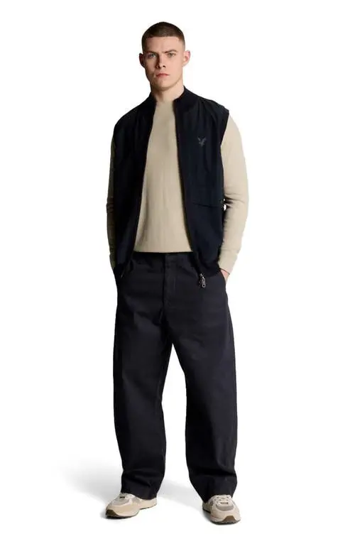 LYLE & SCOTT Tonal Superfine Crew Neck Sweater - Willow Grey