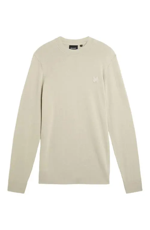 LYLE & SCOTT Tonal Superfine Crew Neck Sweater - Willow Grey