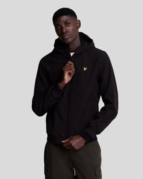 LYLE & SCOTT Fleece Back Softshell Jacket - Jet Black