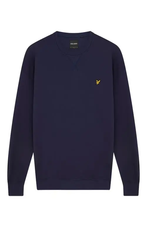 LYLE & SCOTT Crew Neck Cotton Sweater - Navy