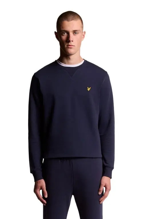 LYLE & SCOTT Crew Neck Cotton Sweater - Navy