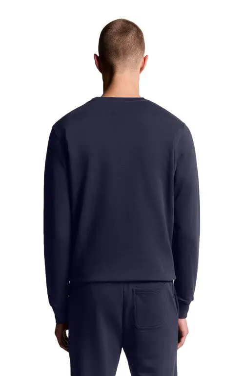 LYLE & SCOTT Crew Neck Cotton Sweater - Navy