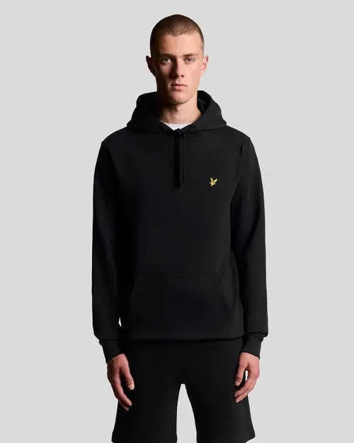 LYLE & SCOTT Long Sleeve Pullover Hoodie - Jet Black