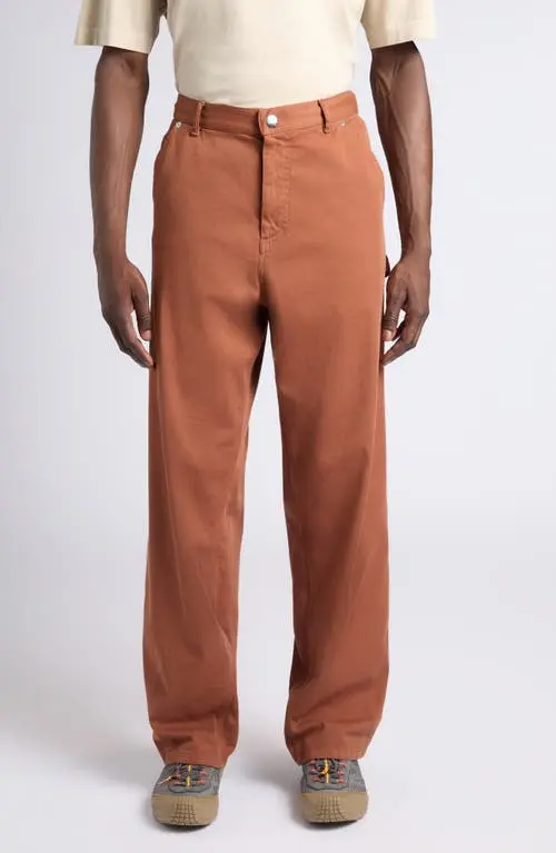 Moncler Cotton Stretch Twill Carpenter Pants - Brown Ginger