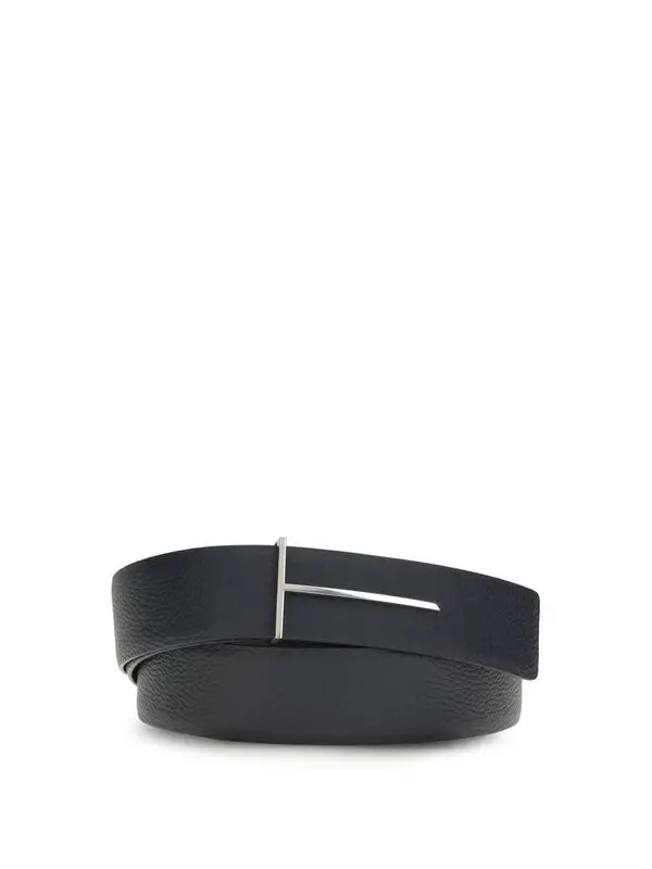 TOM FORD Grain Leather Belt - Blue