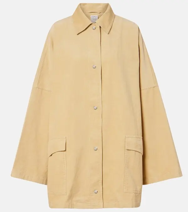 TOTEME Cotton Corduroy Overshirt - Beige
