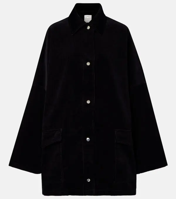 TOTEME Cotton Corduroy Overshirt - Black