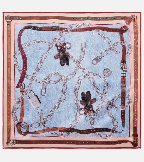 Acne Studios Silk Scarf - Blue
