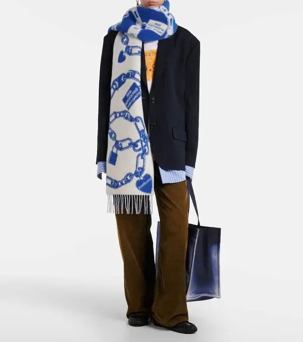 Acne Studios Wool And Alpaca-blend Jacquard Scarf
