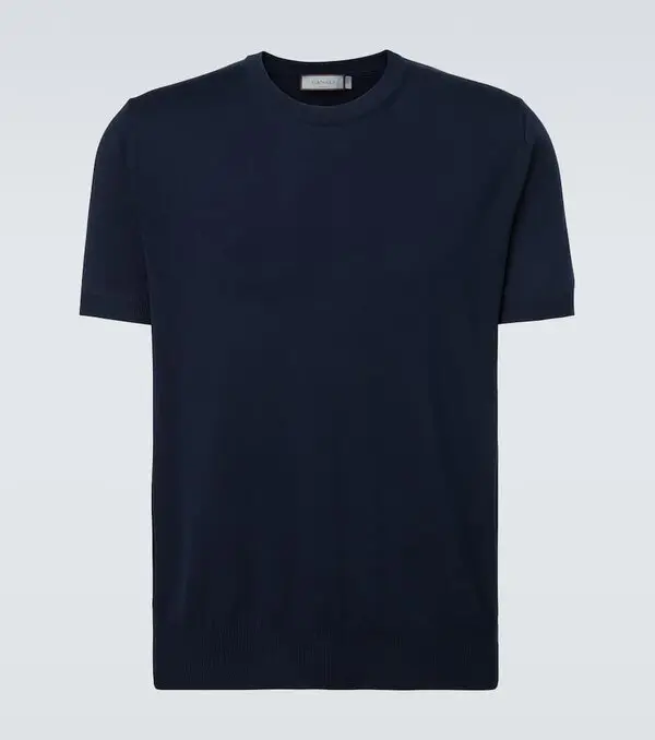 Canali Cotton Crewneck Sweater - Blue