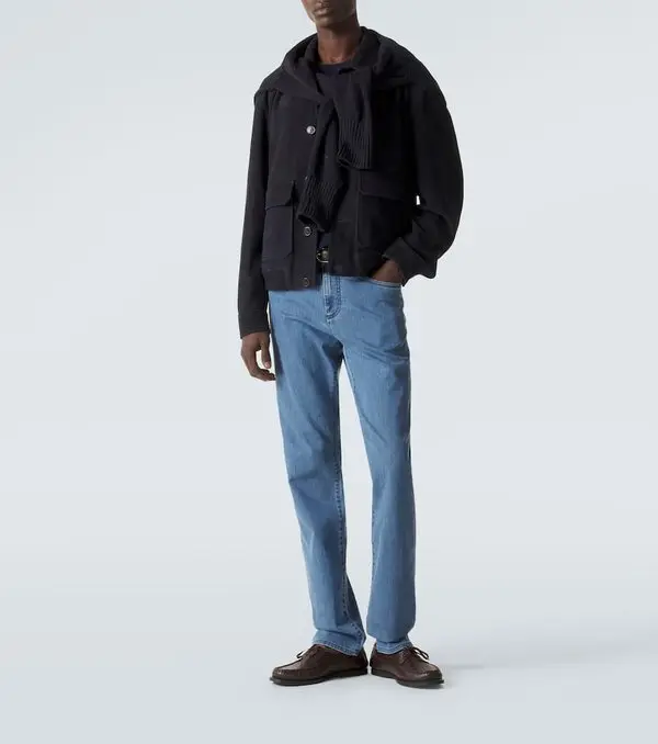 Canali Cotton Crewneck Sweater - Blue