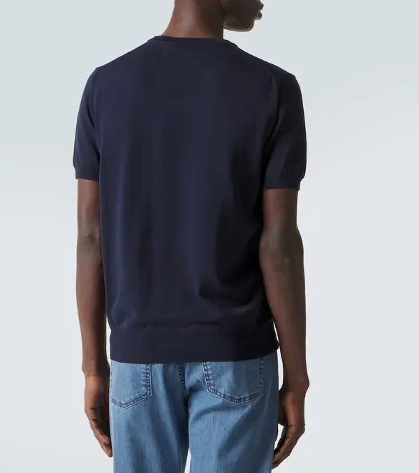 Canali Cotton Crewneck Sweater - Blue