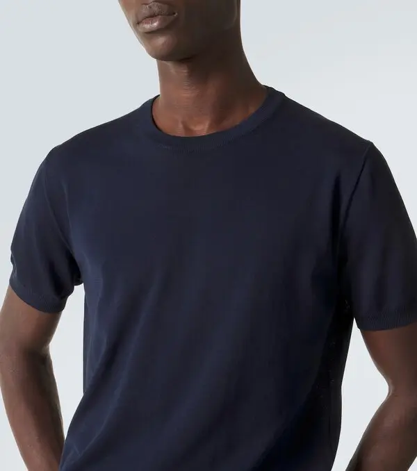 Canali Cotton Crewneck Sweater - Blue