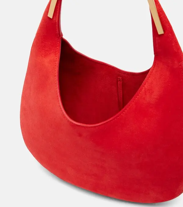 Savette Florence Small Suede Shoulder Bag - Red