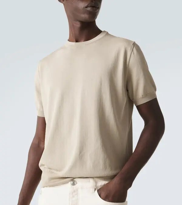 Canali Cotton Crewneck Sweater - Beige