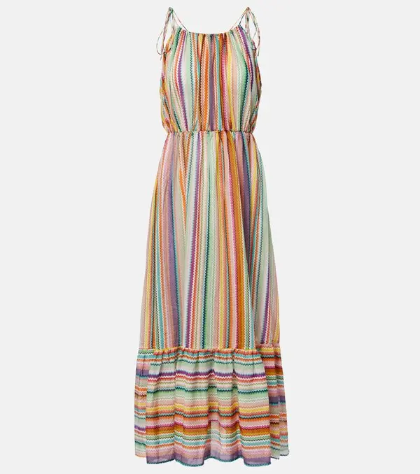 Missoni Zigzag Cotton And Silk Maxi Dress - Multicoloured