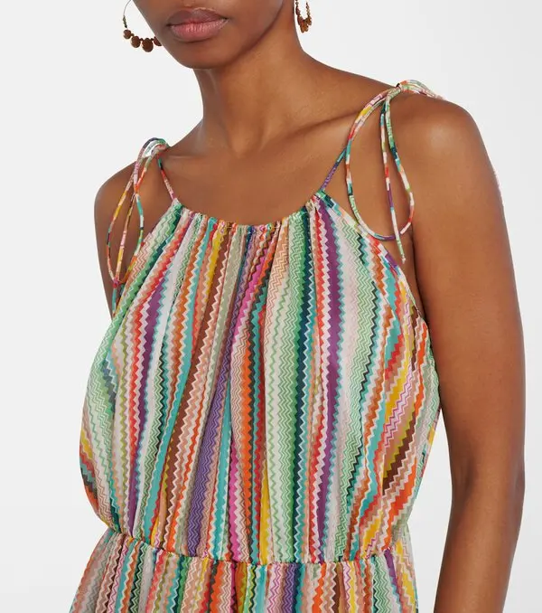Missoni Zigzag Cotton And Silk Maxi Dress - Multicoloured