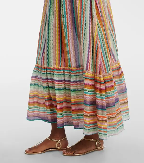 Missoni Zigzag Cotton And Silk Maxi Dress - Multicoloured