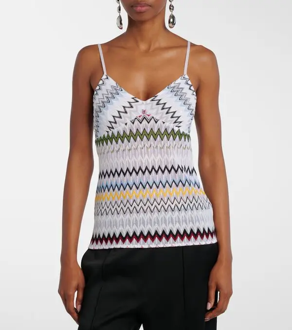 Missoni Chevron Lamé Tank Top - Multicoloured
