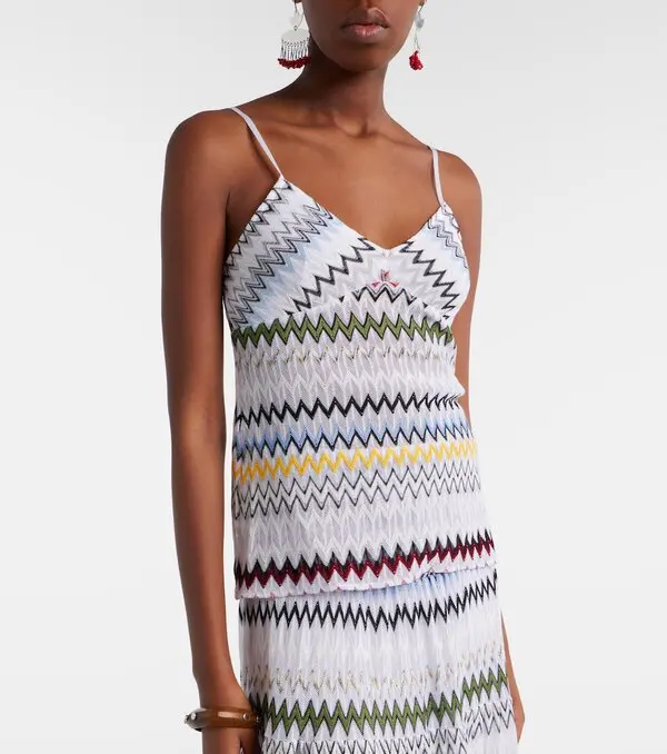 Missoni Chevron Lamé Tank Top - Multicoloured