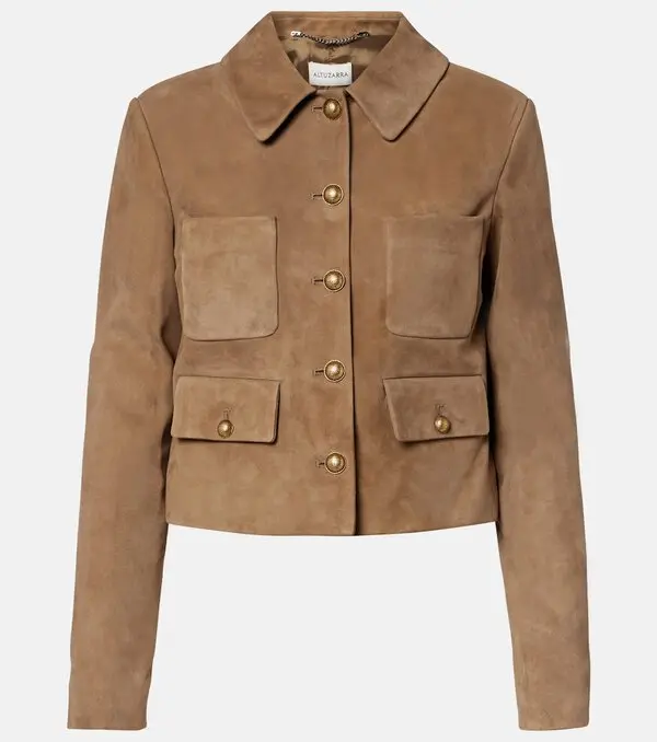 Altuzarra Suede Jacket - Beige