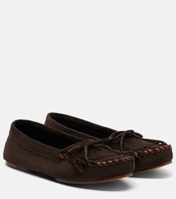 Paris Texas Indiana Tasseled Suede Loafers - Brown