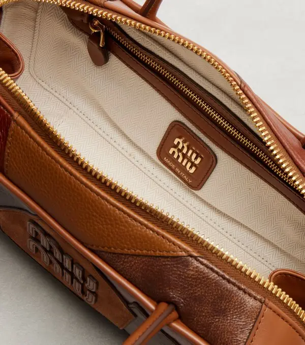 Miu Miu Beau Small Leather Top-handle Bag - Brown