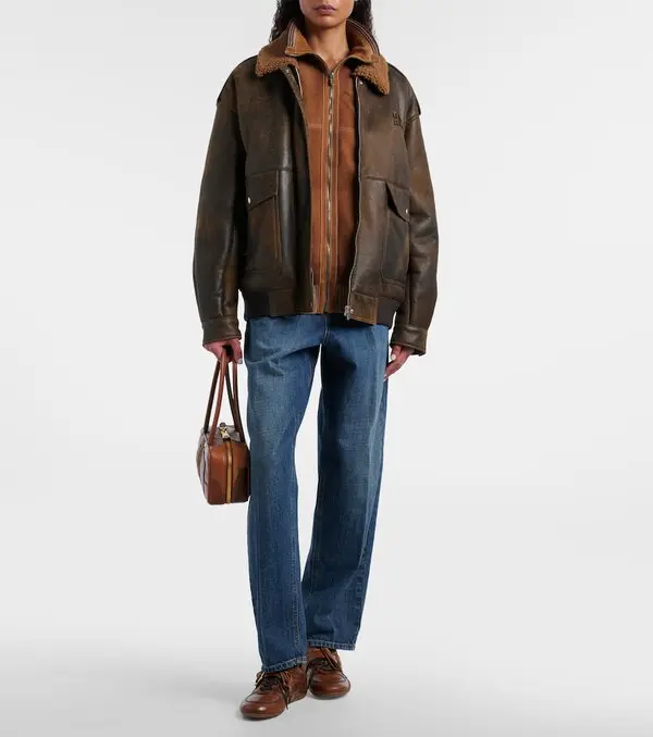 Miu Miu Beau Small Leather Top-handle Bag - Brown