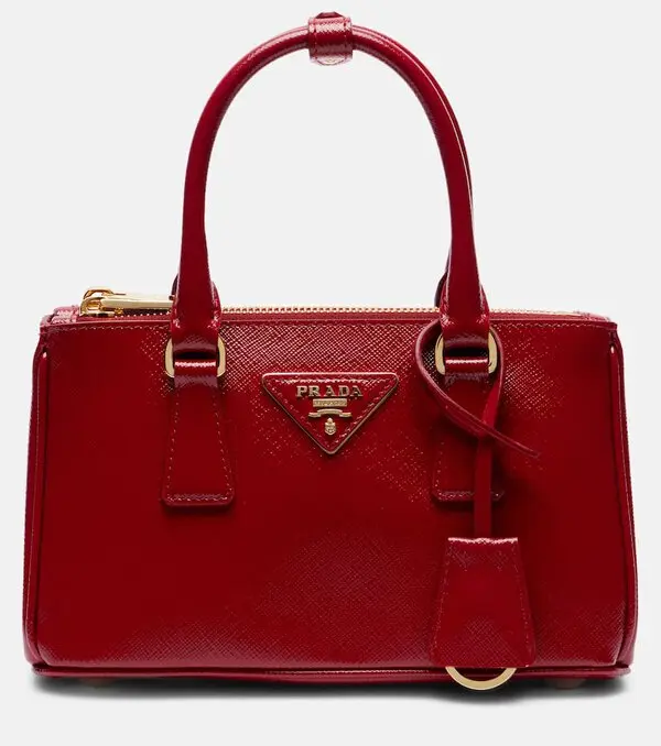 Prada Galleria Leather Mini Bag - Red | Editorialist