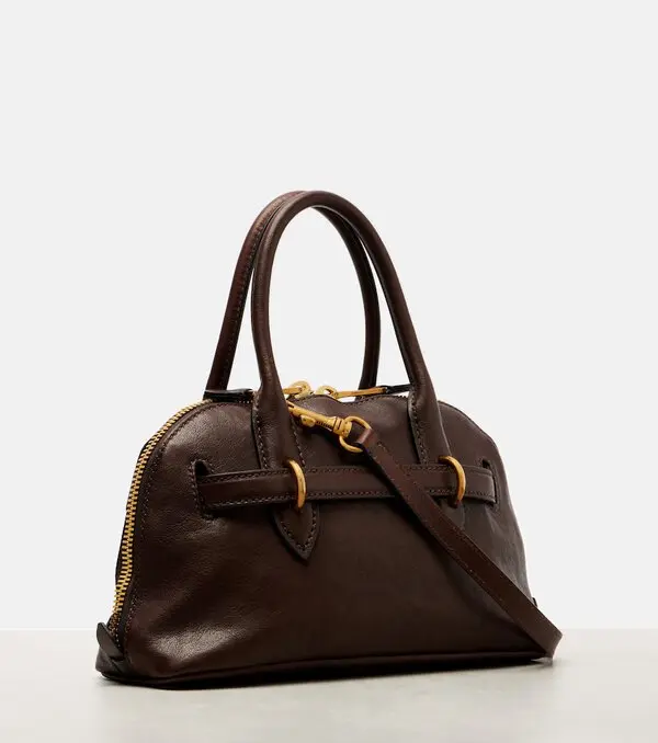 Miu Miu Aventure Leather Tote Bag - Brown