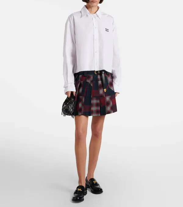 Miu Miu Wander Mini Embellished Top-handle Bag - Black