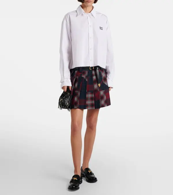 Miu Miu Wander Mini Embellished Top-handle Bag