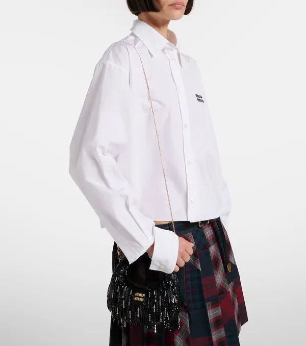 Miu Miu Wander Mini Embellished Top-handle Bag