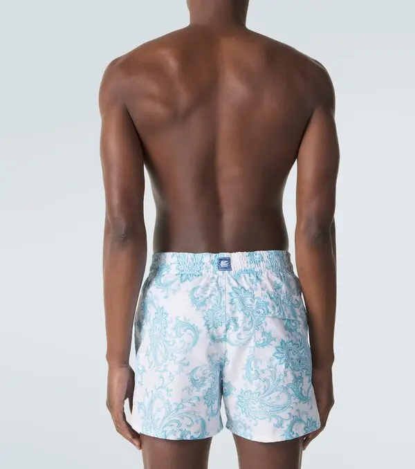 Etro Paisley Swim Trunks - Blue