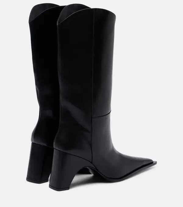 Coperni Bridge Leather Cowboy Boots - Black