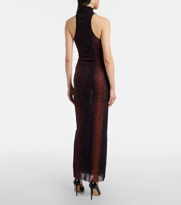 JEAN PAUL GAULTIER Snake-effect Halterneck Gown