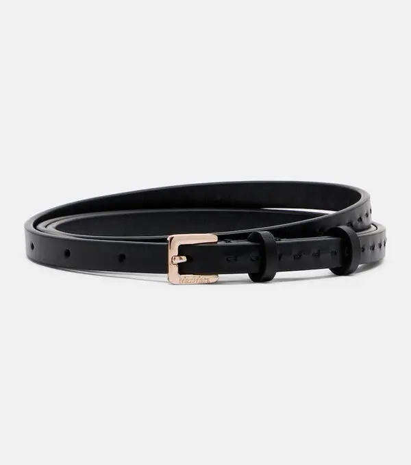 Max Mara Leather Belt - Black